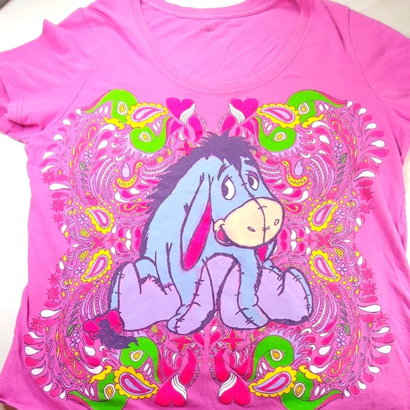 Disney | Tops | Disney Eeyore The Blue Donkey Pink T Shirt X | Poshmark